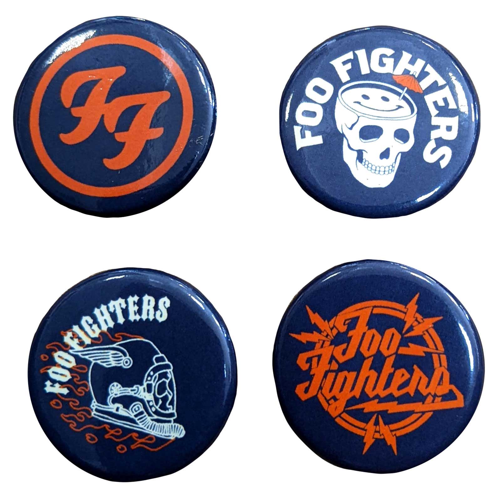 Foo Fighters Pin Badge Set: Logos – Rock Universe